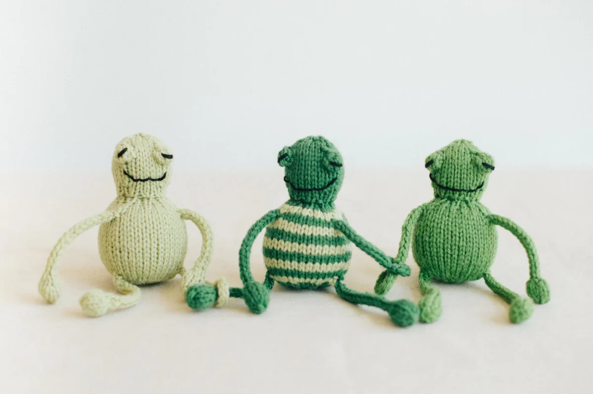 String Along Toy Kit - Frog - Strikkepakker - Knit Like A Bee